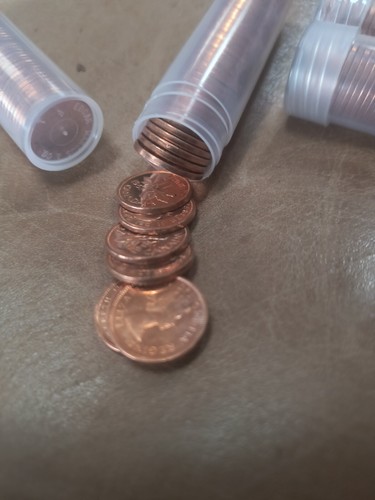 Pennies Rolls Awesome 5 Rolls Canada Bu Condition. 95 Percent Copper ...