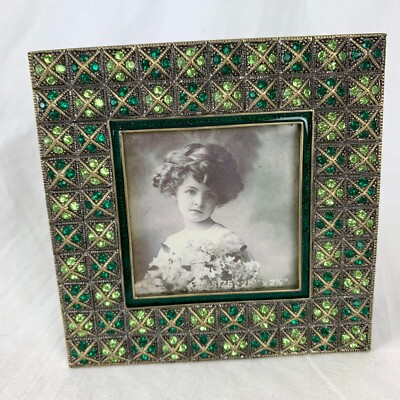 New Green Rhinestones Frame Margeaux 4X4 Square Little Pyramids 2.5X2.5 ...