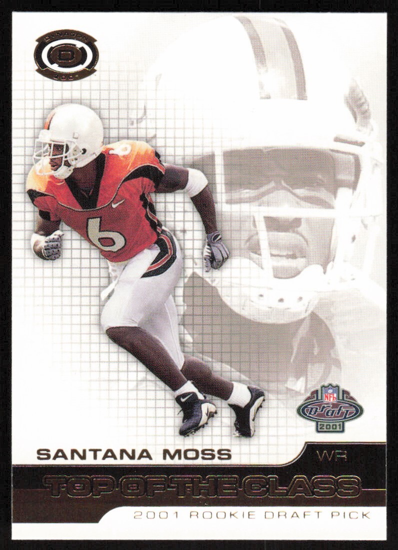 2001 Pacific Dynagon Top of the Class Santana Moss Miami Hurricanes #16 ...