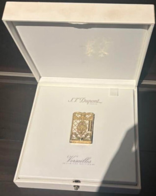 Limited S.T.Dupont Gas Lighter Gold Versailles with box | eBay