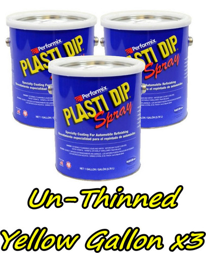 3 Gallons Yellow UNTHINNED Performix Plasti Dip ConcentrateSTRENGTH ...