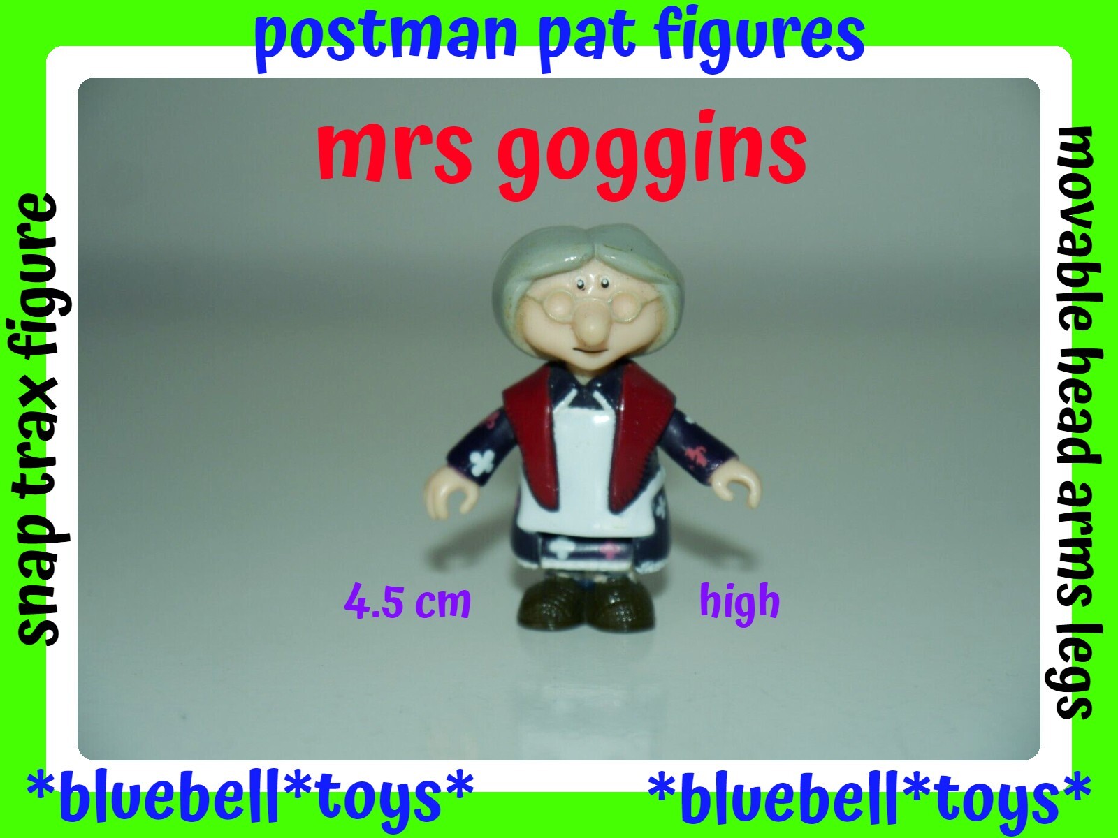 Postman Pat Figures MRS GOGGINS Snap Trax Figure with Movable Parts 4,5 ...