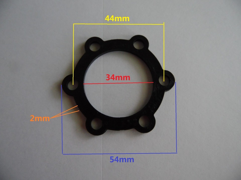 APAR EBIKES Bike 6 Bolt disc brake rotor spacer Φ44mm shim 2/2.5/4/5mm ...