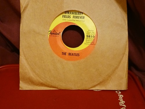 The Beatles 'Strawberry Fields Forever' 45 RPM Vinyl (G) Lennon ...