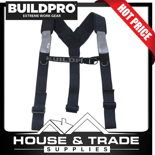 BuildPro Shoulder Brace Adjustable Padded BLACK FLURO LBHAB | eBay