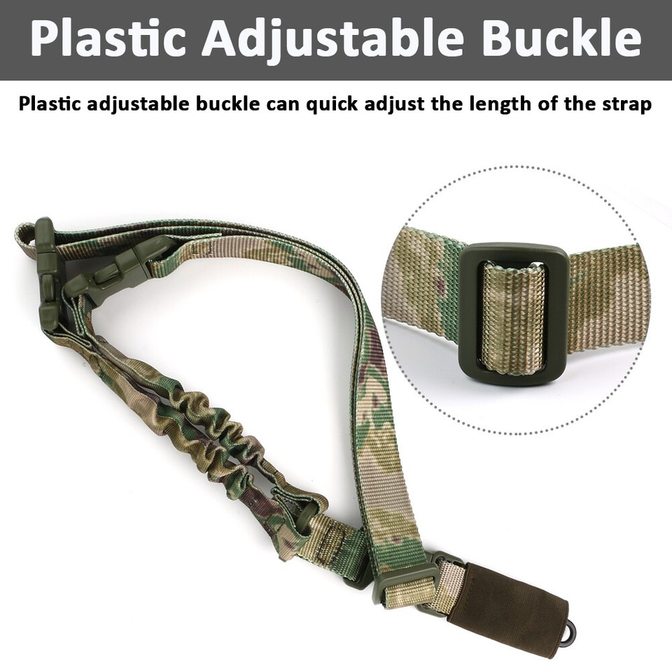 Single Point Gun Rifle Sling Bungee Strap w/ M-LOK Quick Release QD ...