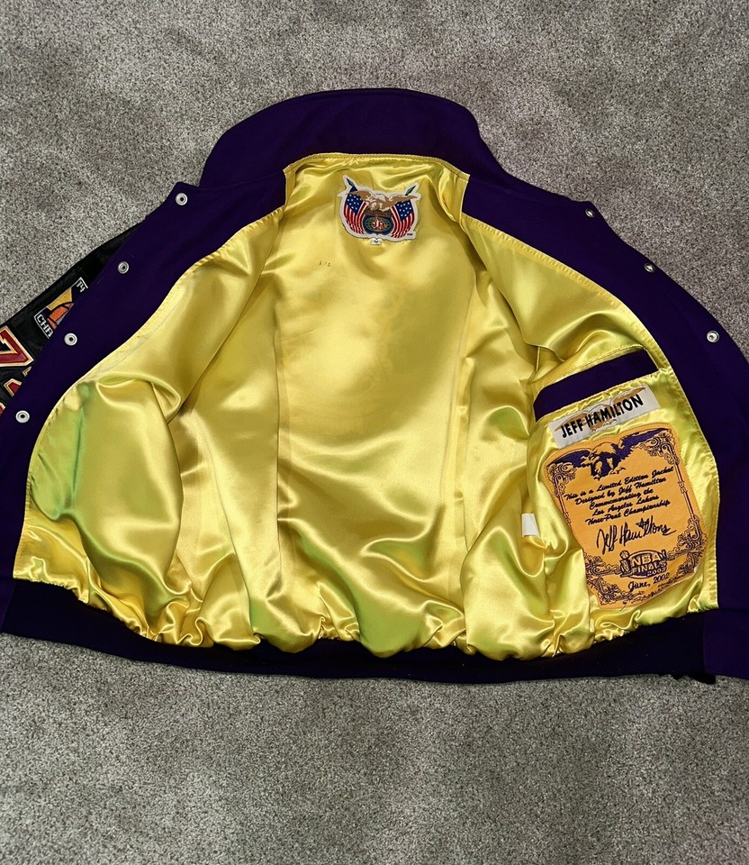 2002 Los Angeles Lakers Three Peat Jeff Hamilton Jacket | eBay