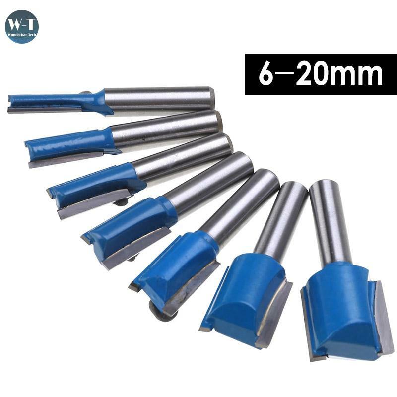 8mm Shank Straight Woodworking Router Bit Set Carpenter Milling Cutter ...