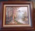 M.Scott Signed Original Oil Painting On Canvas 3D Display Landscape ...