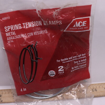(2-Pk) Ace Spring Tension Clamps Metal 4" 4100723 | eBay