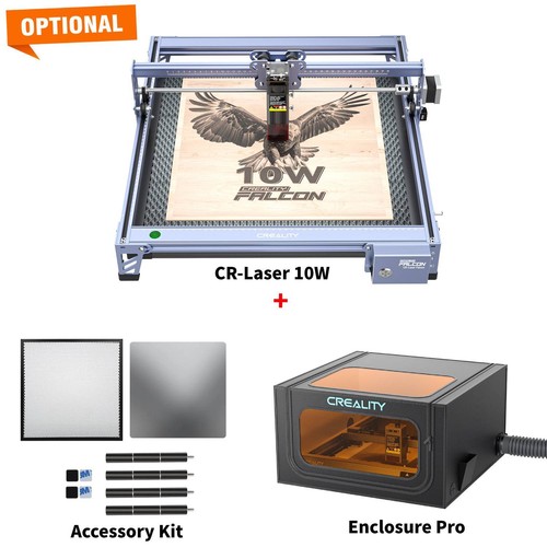 Creality CR-Laser Falcon Laser Engraver 10W/Accessory Kit/Enclosure Pro ...