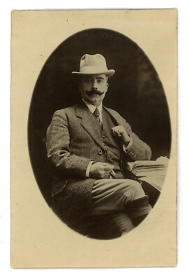 RPPC - DAPPER TOP HATTED MAN Original Antique Found Photo 1920s France ...