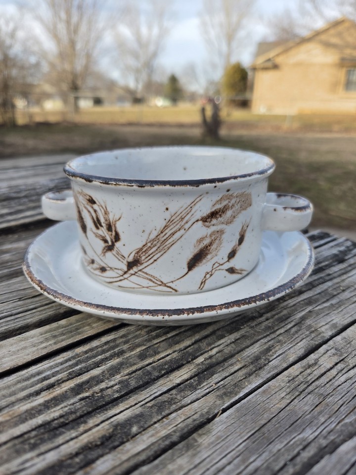 Vintage W R Midwinter Wild Oats Stonehenge Flat Cream Soup Bowl ...