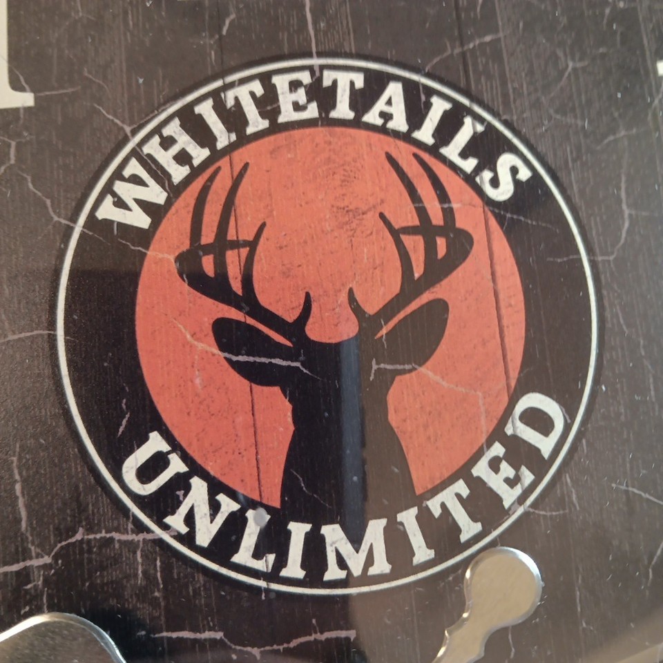 🦌 16" Whitetails Unlimited Sponsor Wall Clock Garage Hunting Man Cave ...