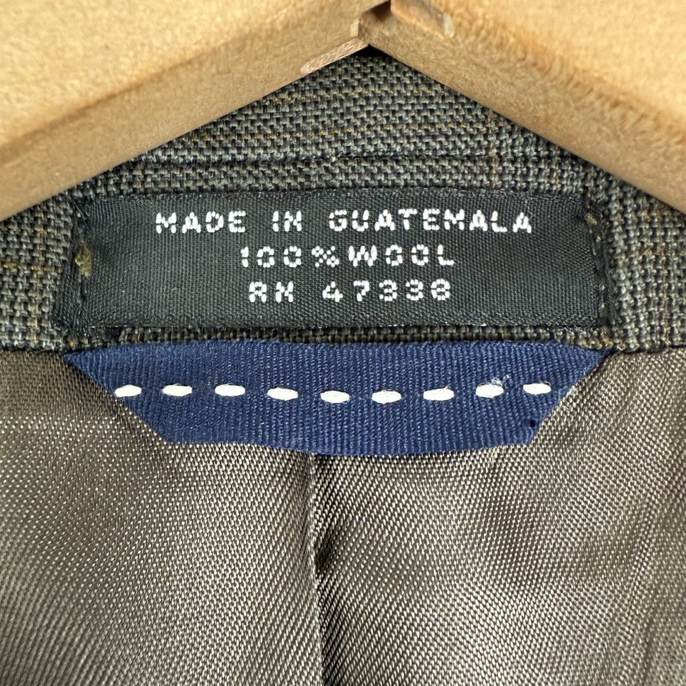 Tommy Hilfiger Suit Mens 44R Green Glen Check 2 Button 100% Wool Pants ...