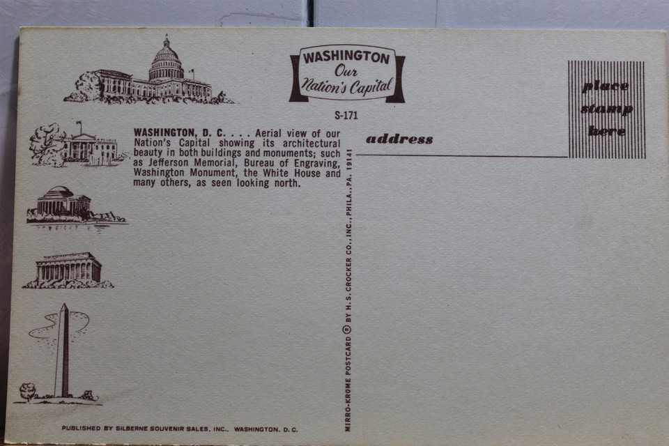 Washington DC Nation's Capital Postcard Old Vintage Card View Standard ...