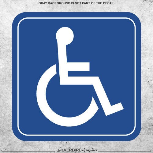 6 x Handicap Parking Signs Wheelchair Sticker Decal 4" x 6" & 3" round ...