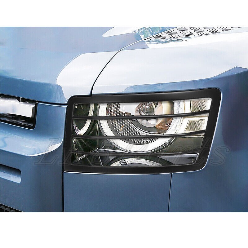 Black Front Headlight Lamp Guard Trim For L663 Land Rover Defender 90 ...