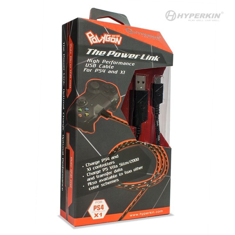 Hyperkin 10ft Micro USB Charge Cable Black/Gray for PS4, XBox One, PSP 2000 813048015031| eBay