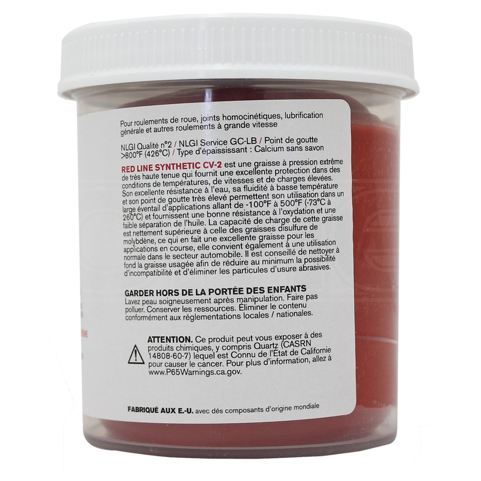 RED LINE CV 2 Grease & Red Moly Synthetic High Performance Extreme ...