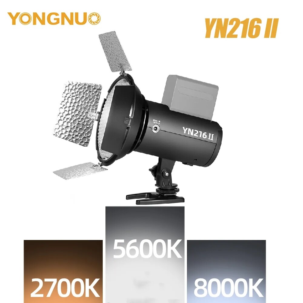 YONGNUO YN216 II 24W LED Video Light 2700K-8000K APP Control Continuous ...