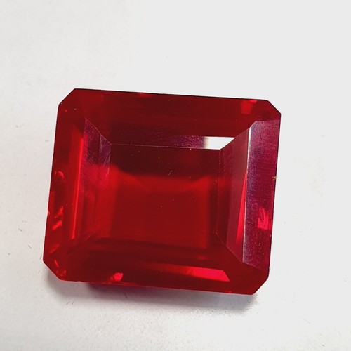 AAA Natural Blood Red Mozambique Ruby Loose Emerald Cut Gemstone 57 Ct ...