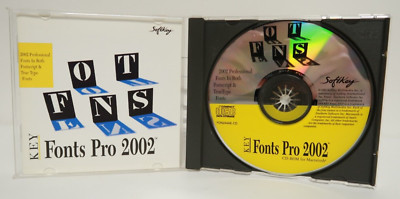 Key Fonts Pro 2002 Softkey PC Computer Program Software CD Rom - For ...