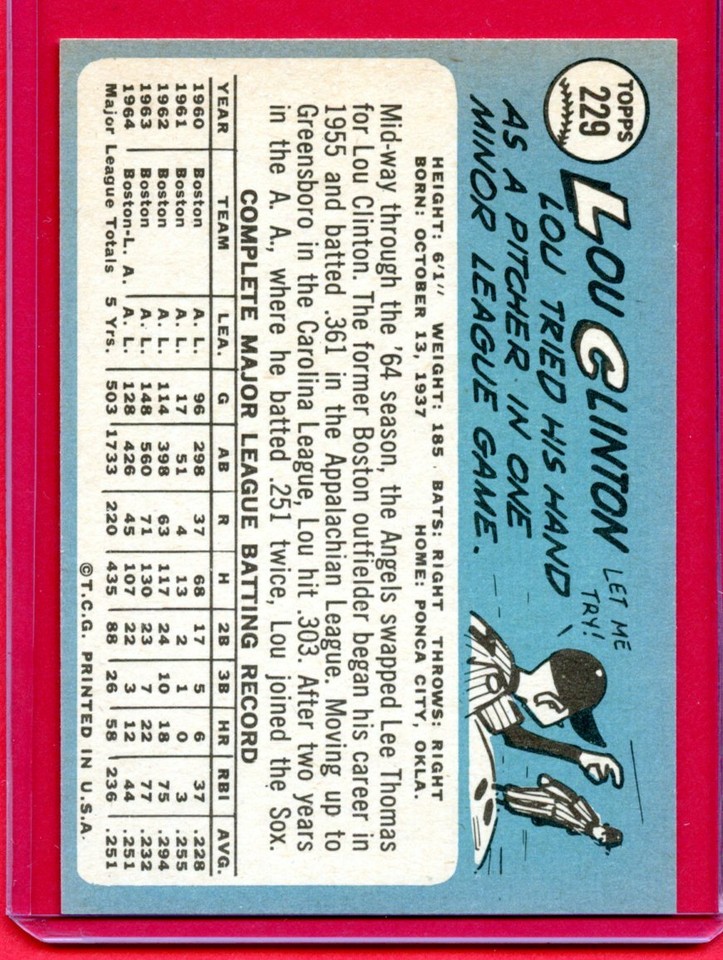 1965 TOPPS Baseball Complete Your Set 1 - 587 | eBay