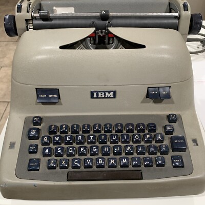 Antique IBM Standard Electric Typewriter Powers On/ Needs Repairs | eBay