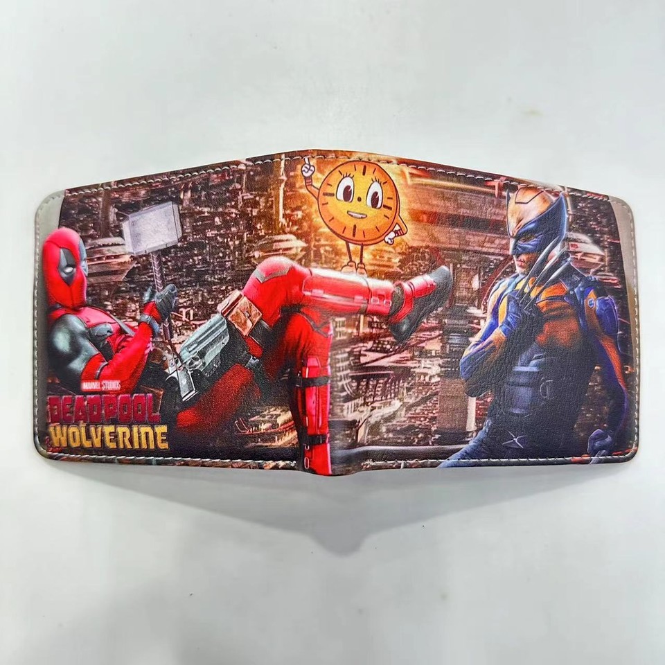 Deadpool 3 Wolverine Cartoon PU Leather Wallet With Card Holder Bi-Fold ...