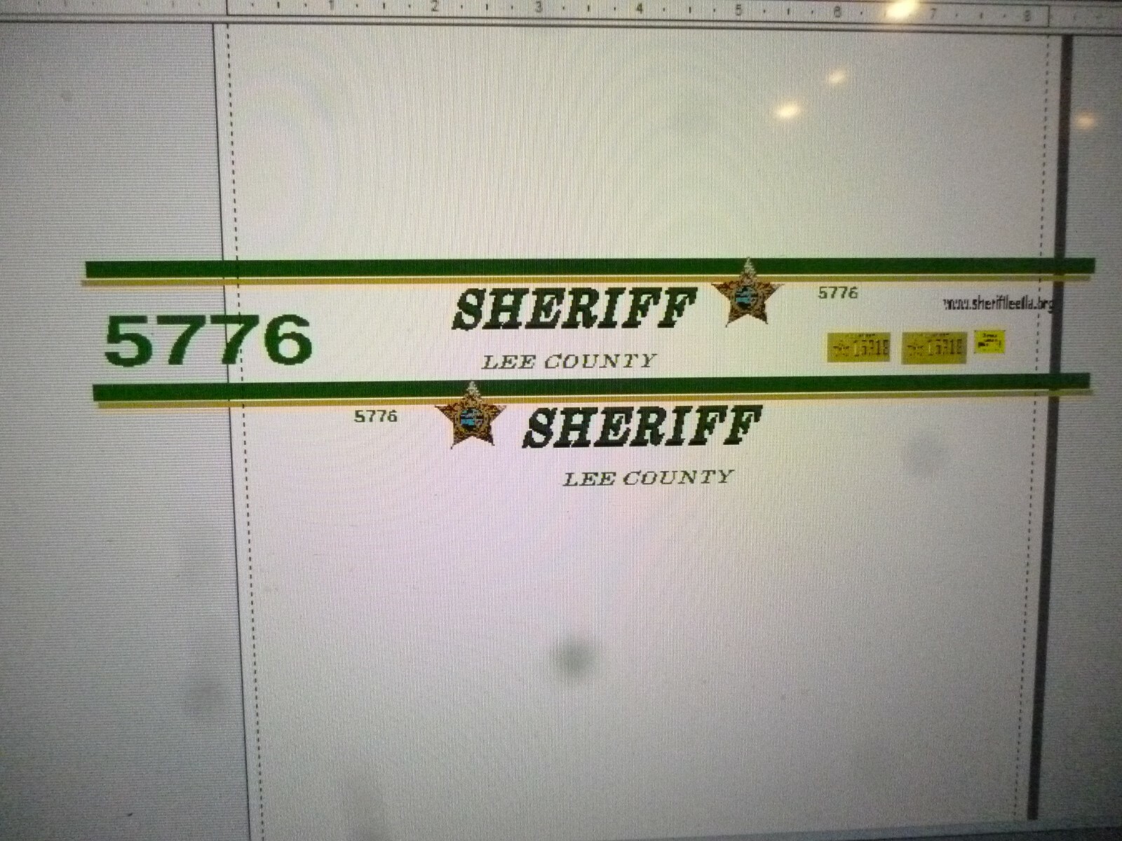 LEE County Florida Sheriff Patrol Car Decals 1:24 | eBay