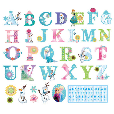 Frozen Elsa Anna Alphabet ABC Letters Wall Stickers Removable Kids ...