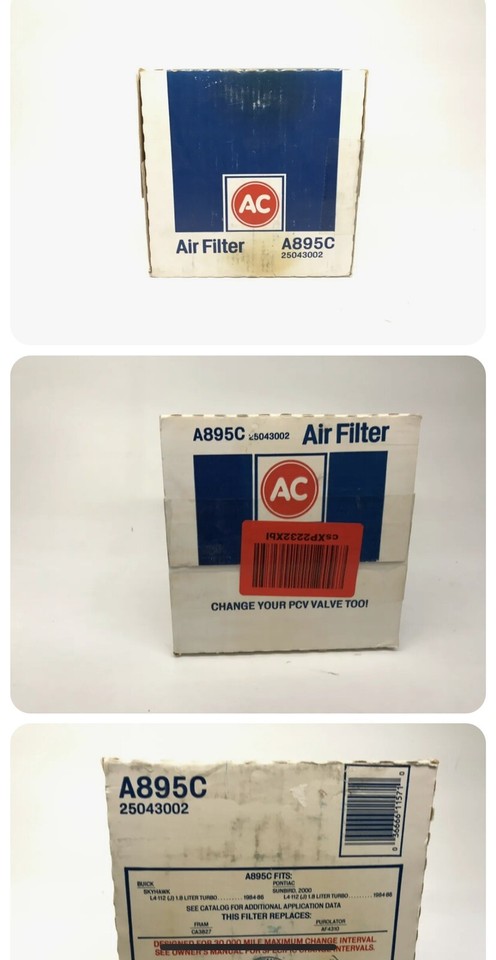 Air Filter ACDelco Pro A895C NEW IN BOX | eBay