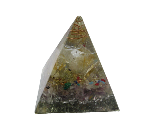 Orgonite Pyramid, Metaphysical Copper Wire Crusted Stone Healing ...