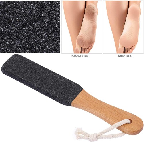 2 Pieces Foot File Callus Remover Heel Grater Wooden Handle Scrubber ...