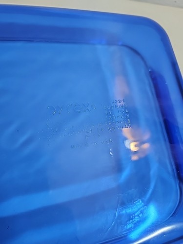 Pyrex Cobalt Blue #222-R Square Baking Dish 2 Qt 8x8x2 IN Made In USA ...