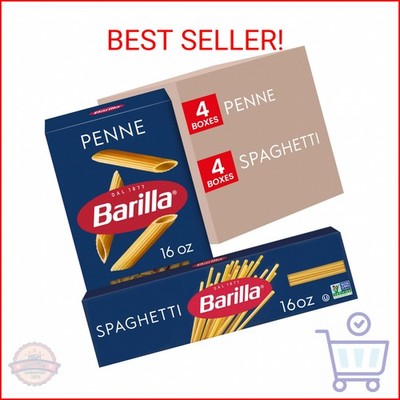 Barilla Penne & Spaghetti Pasta Variety Pack, 16 oz. Boxes (Pack of 8 ...