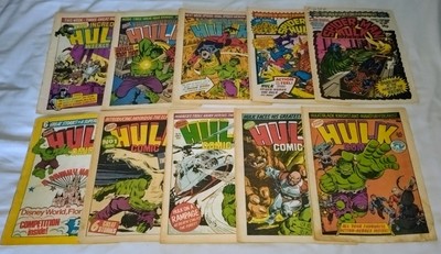 10x Vintage UK Marvel The Incredible Hulk Weekly Comics Bundle Job Lot ...