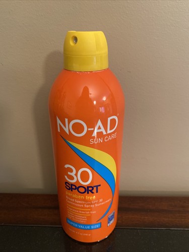 NO-AD Sport Continuous Spray Sunscreen, SPF 30 Paraben Free 8.7 Oz 02/ ...