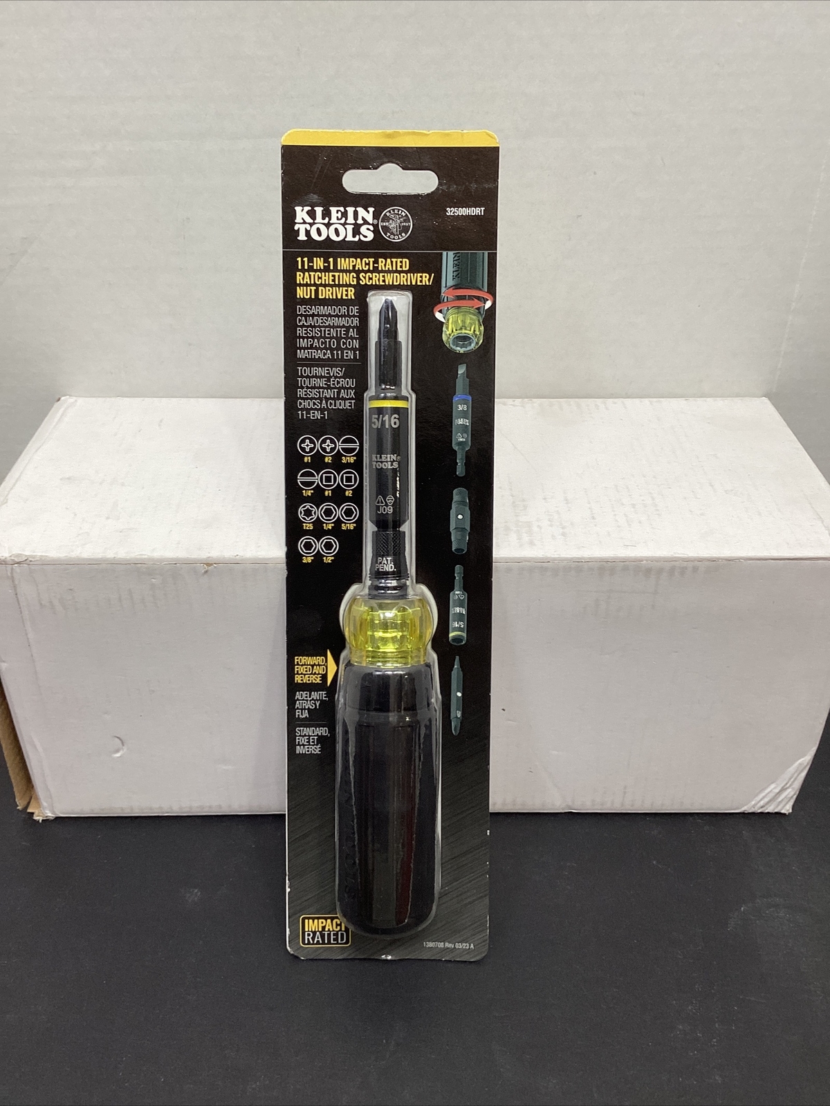 Klein Tools 32500HDRT 11-in-1 Ratcheting Impact Rated Screwdriver / Nut ...