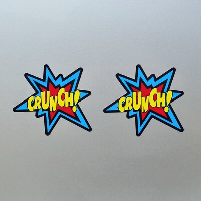 2x Small Crunch Splat Retro Comic Book Cartoon Vinyl Sticker For Car ...