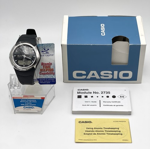 CASIO Wave Ceptor 2735 WVA-104H Water Resistant 5bar World Time New In ...