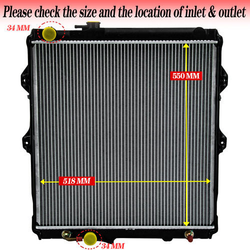 PREMIUM RADIATOR FITS 2001-05 TOYOTA HILUX VZN167R PETROL 3.4L 3.6L V6 ...