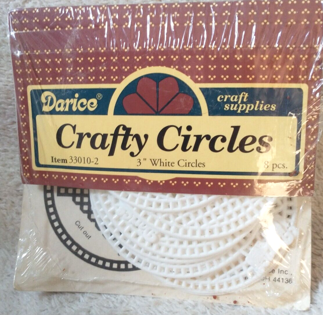 Crafty Circles 8 pk. Darice Plastic Canvas Art Crafts Made in USA 3 ...
