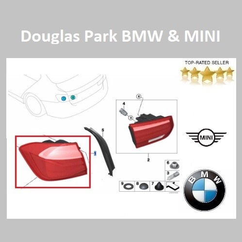 OEM BMW 3 F30 Rear Left Outer Taillight Black Line 63217456519 Genuine ...