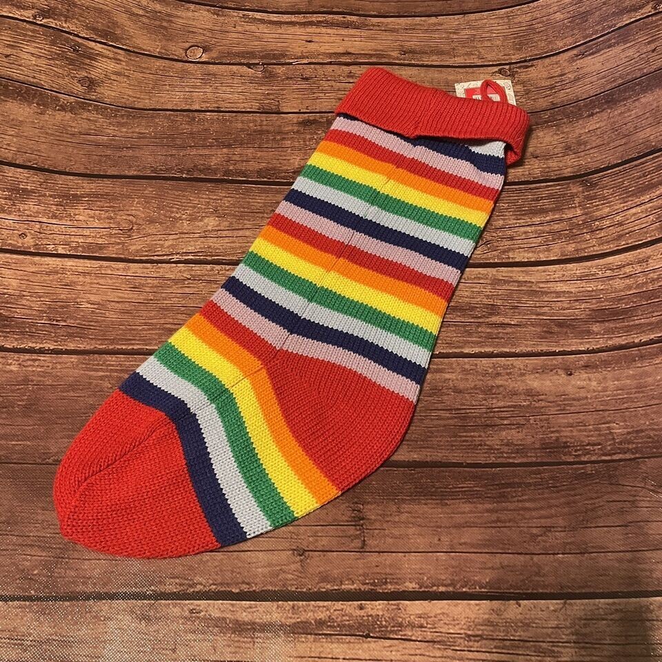 Rainbow Striped Christmas Stocking LGBTQ | eBay