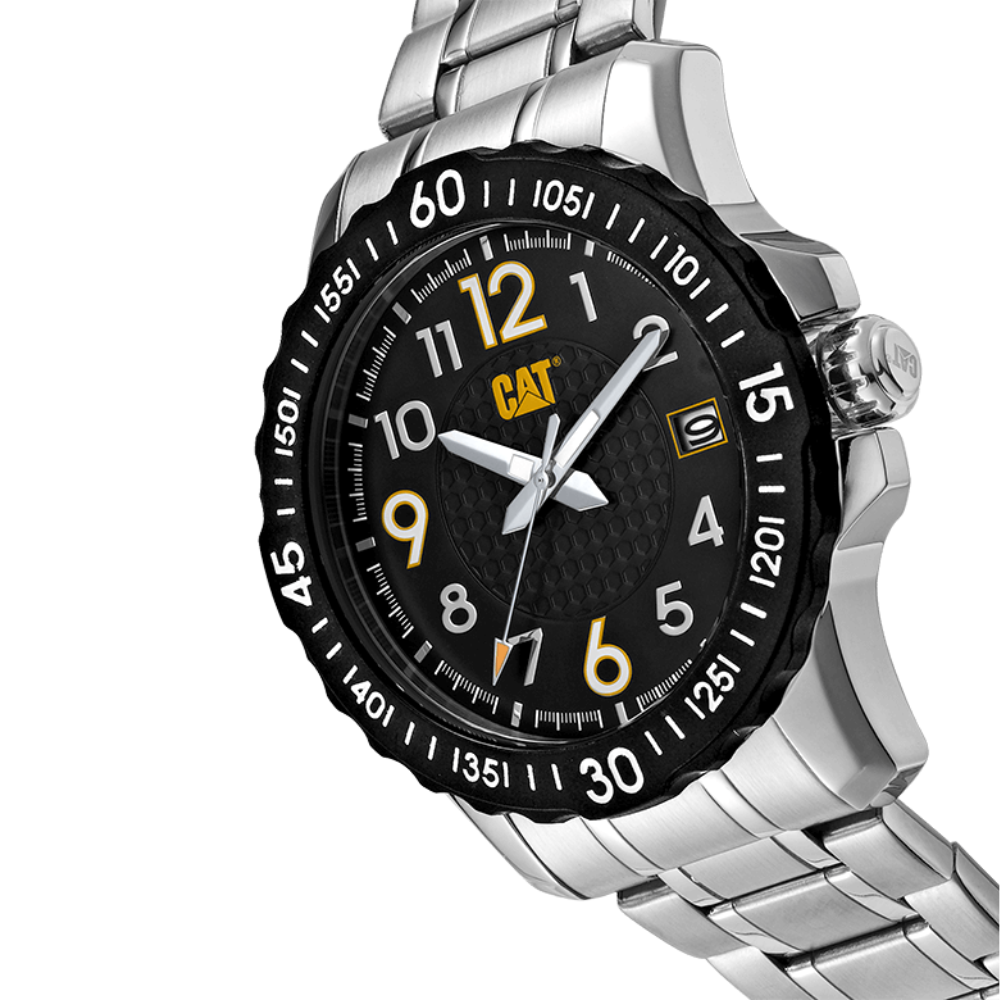 Caterpillar Downforce Watch – Black SS 100M WP Date Bezel AP.141.11.111 | eBay