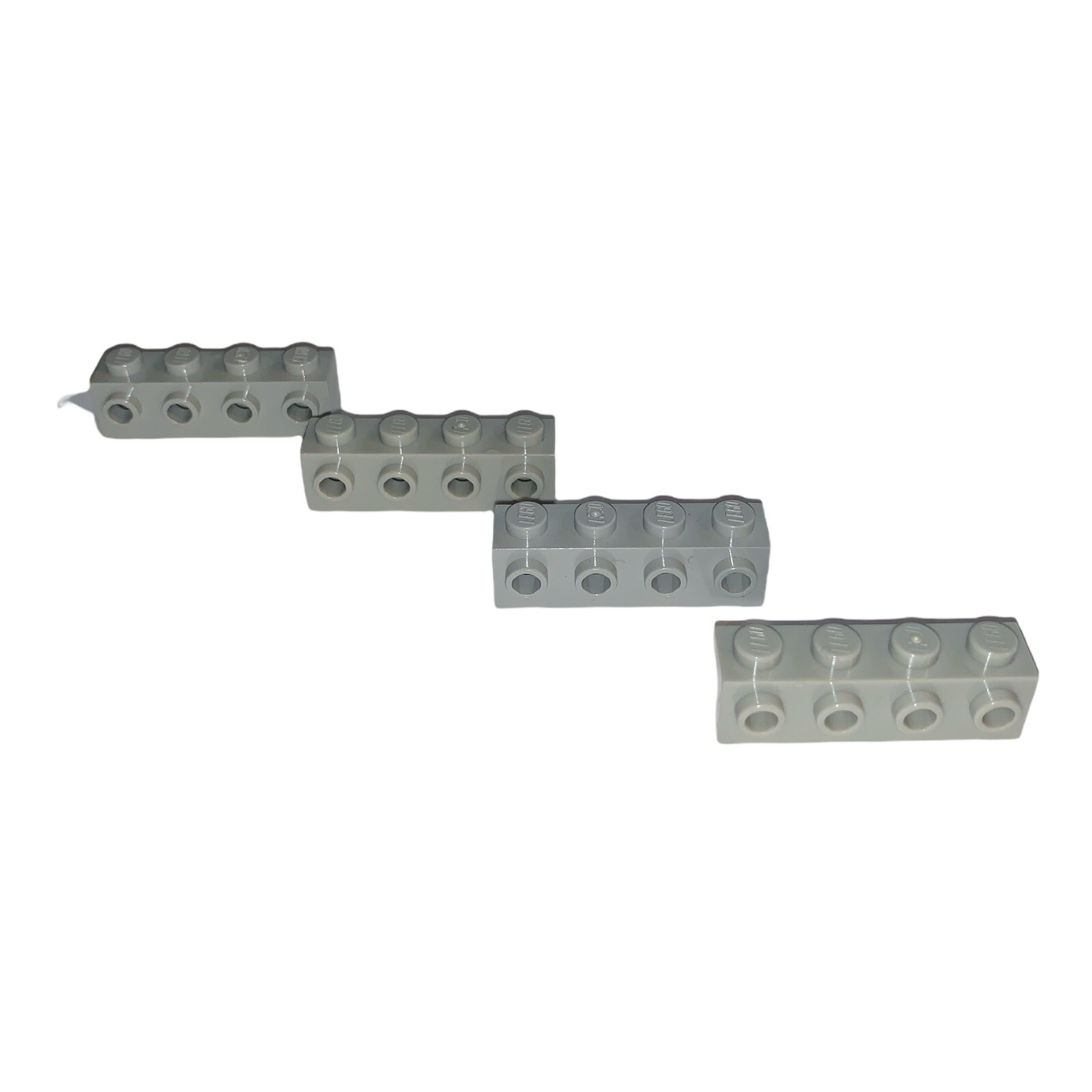 lot of 4 light grey Lego Technic -1X4 bricks with studs-combined ship ...