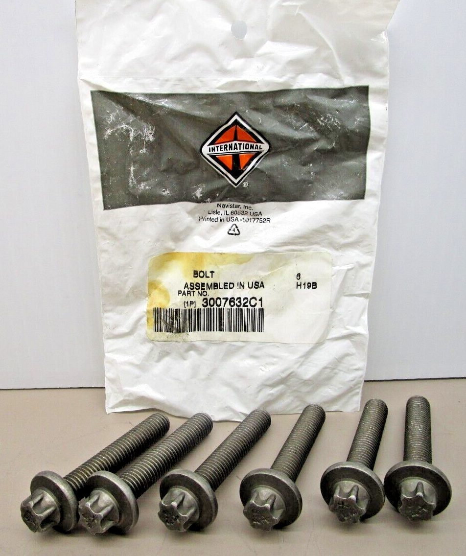 x6 International 3007632C1 Bolt Exhaust Manifold M10x57mm WF Torx | eBay