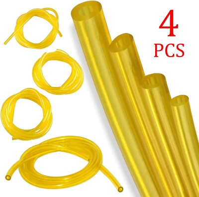 4 Sizes 2Feet Gas Fuel Line Hose Yellow Fuel Tube fit 2 Cycle Small ...
